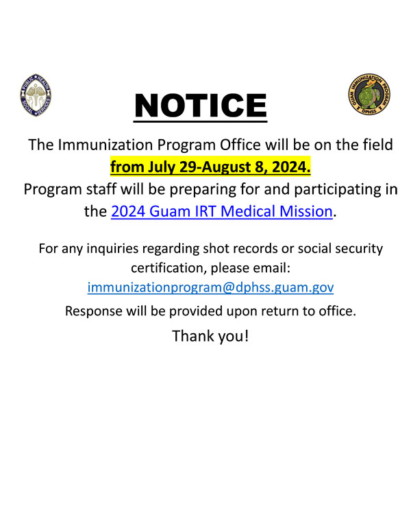 Guam Immunization Program - DPHSS | Prevention. Education. Vaccination ...